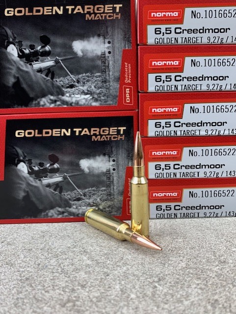 100 Rounds Norma 10166522 Golden Target 6.5 Creedmoor 143 gr. BTHP ...